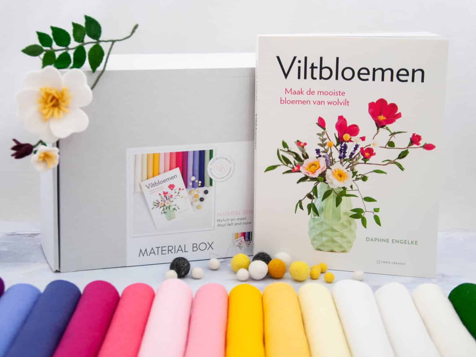 Viltbloemen Boek + Materialen box Bundel - Meaningful Crafts
