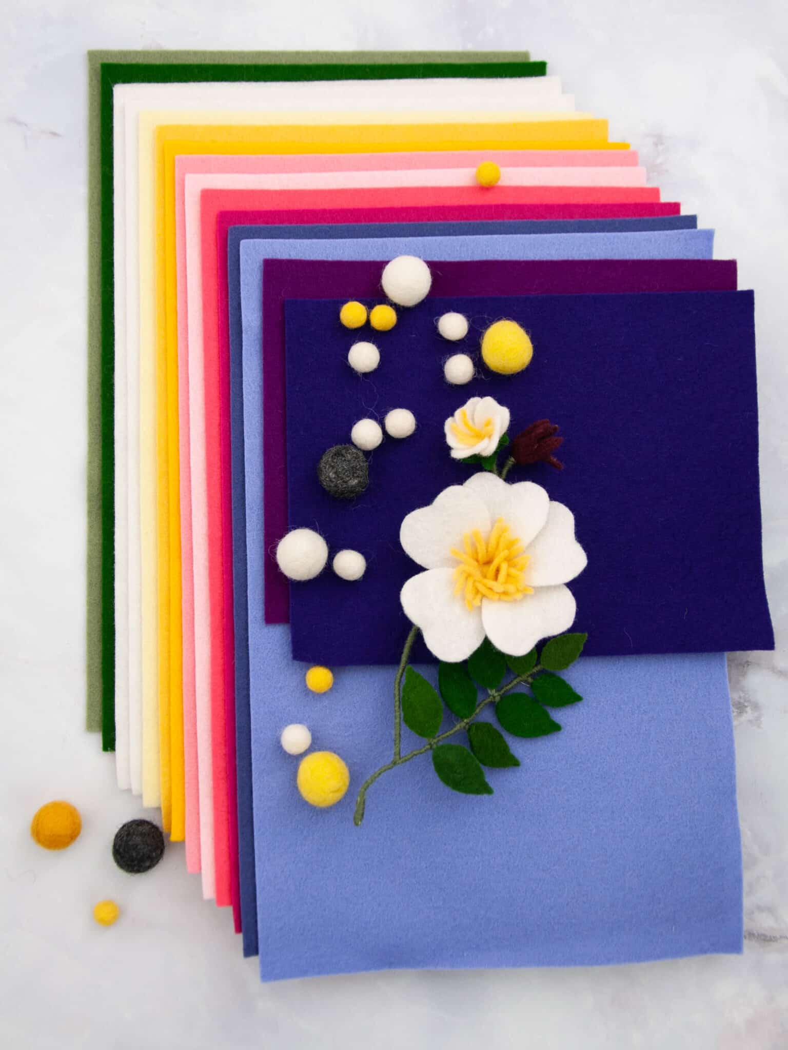 Viltbloemen Boek + Materialen box Bundel - Meaningful Crafts